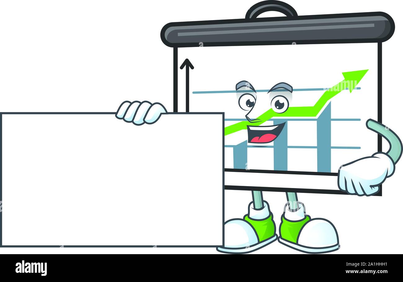 Thumbs up with board up graphic board character with mascot Stock ...