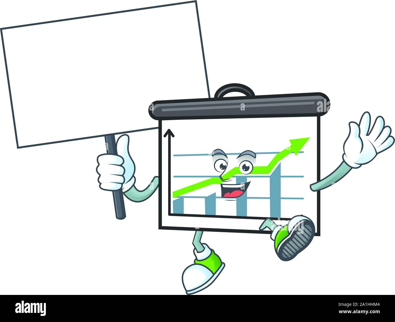 Bring board up graphic board character with mascot Stock Vector Image ...