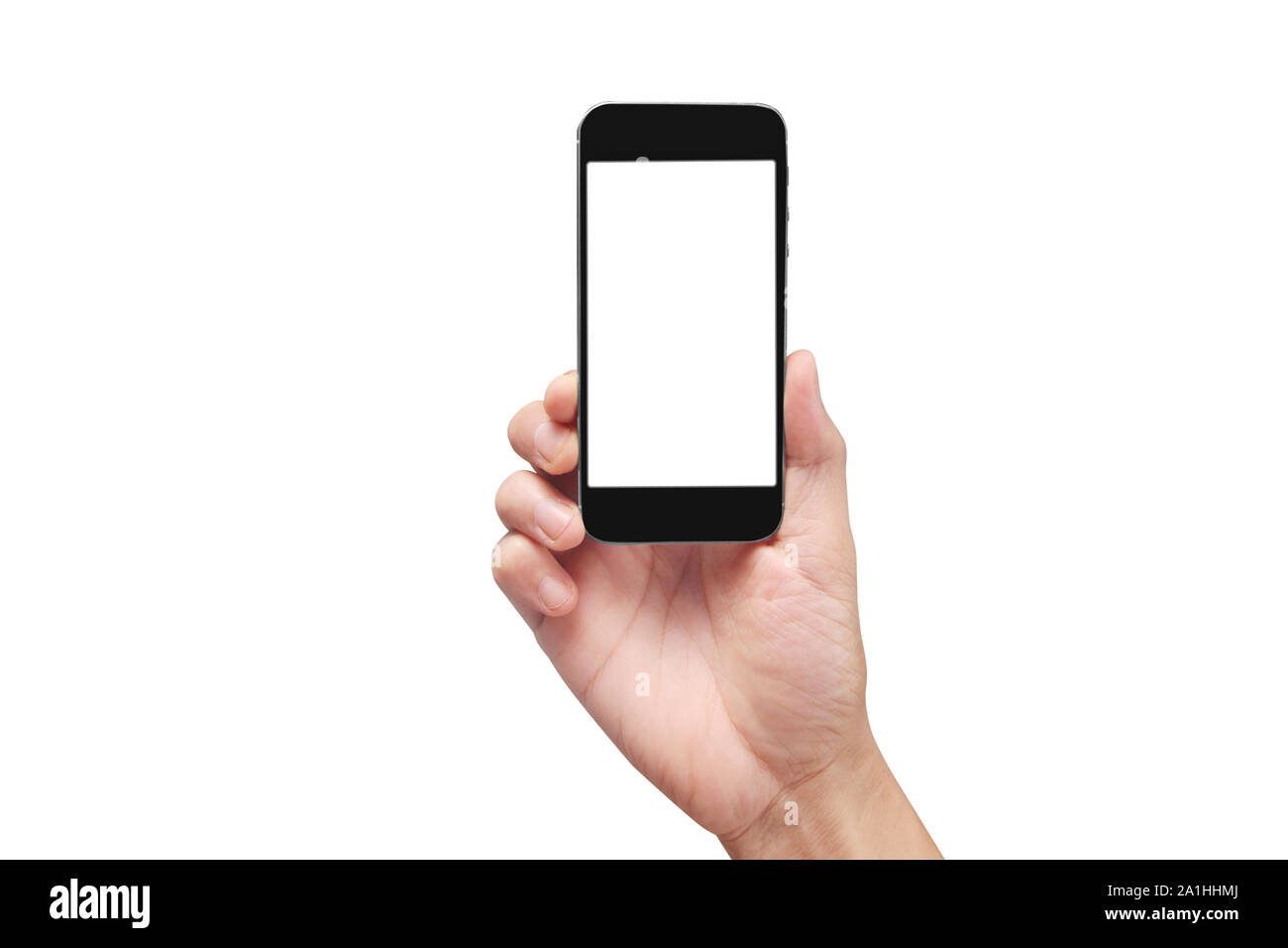 Hold mobile phones, smartphone in hand devices and touch screen ...