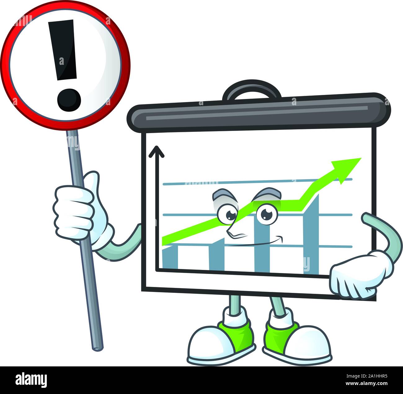 With sign up graphic board character with mascot Stock Vector Image ...