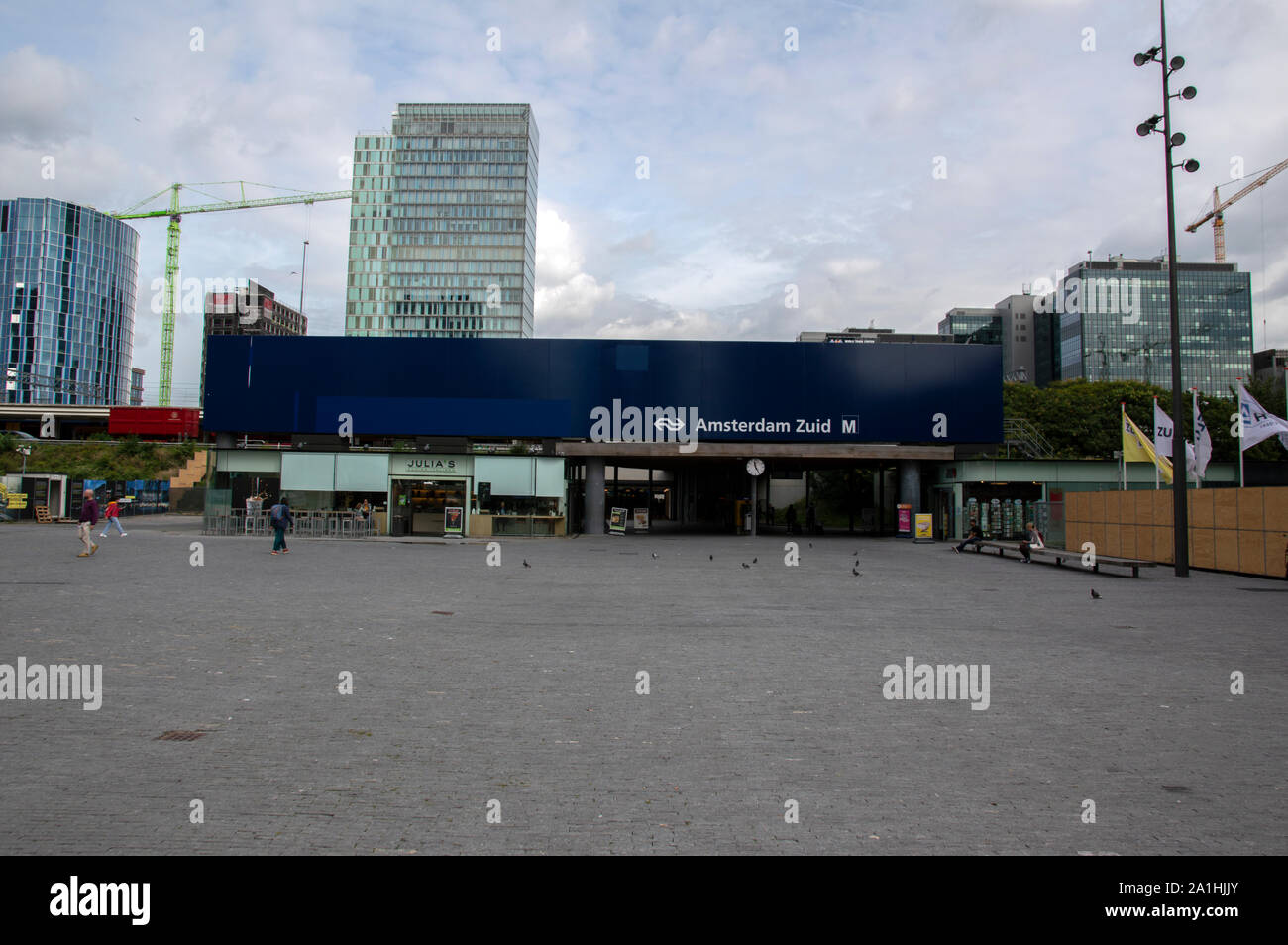 Amsterdam Zuid Subway And Train Station At Amsterdam The Netherlands ...