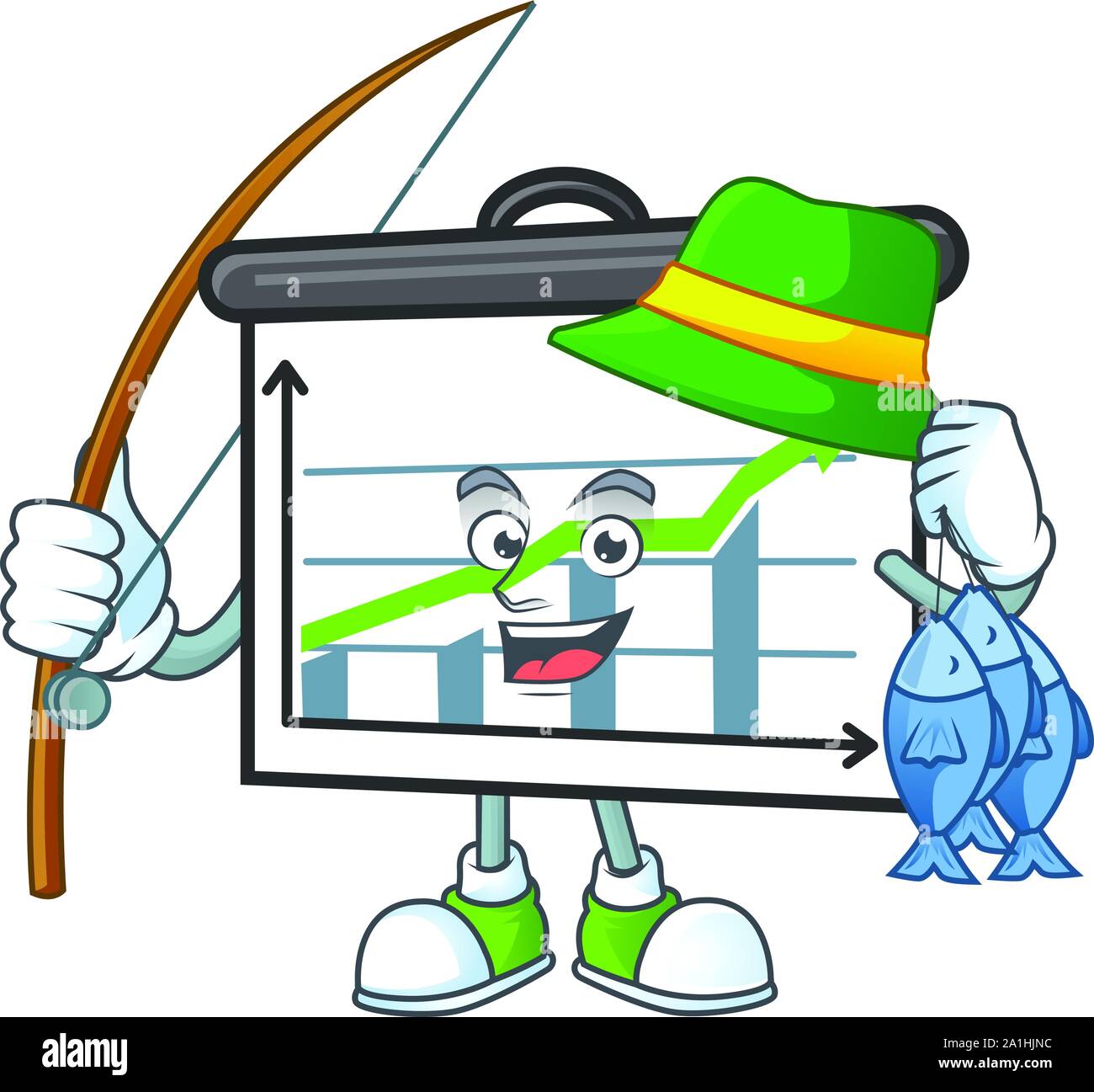 Fishing up graphic board on white background Stock Vector Image & Art ...
