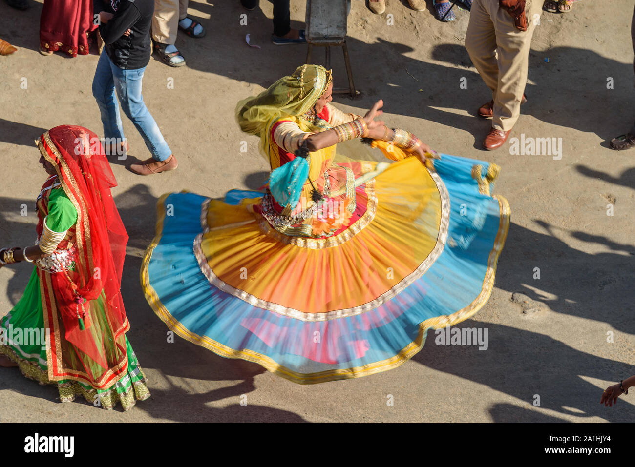Jaisalmer, India - February 17, 2019: Ceremonial procession Indian ...