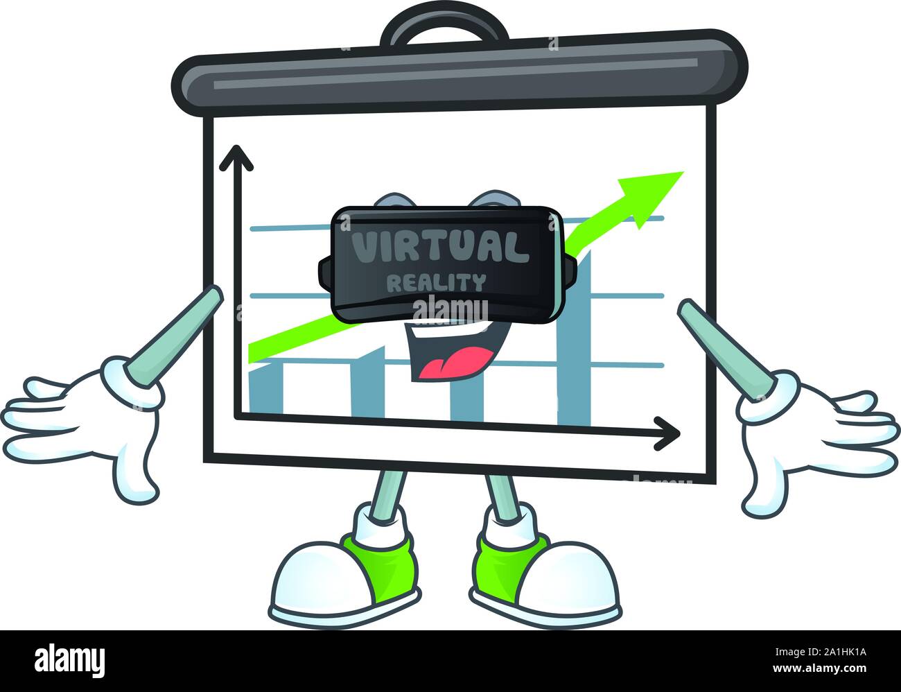 Virtual reality up graphic board on white background Stock Vector Image ...