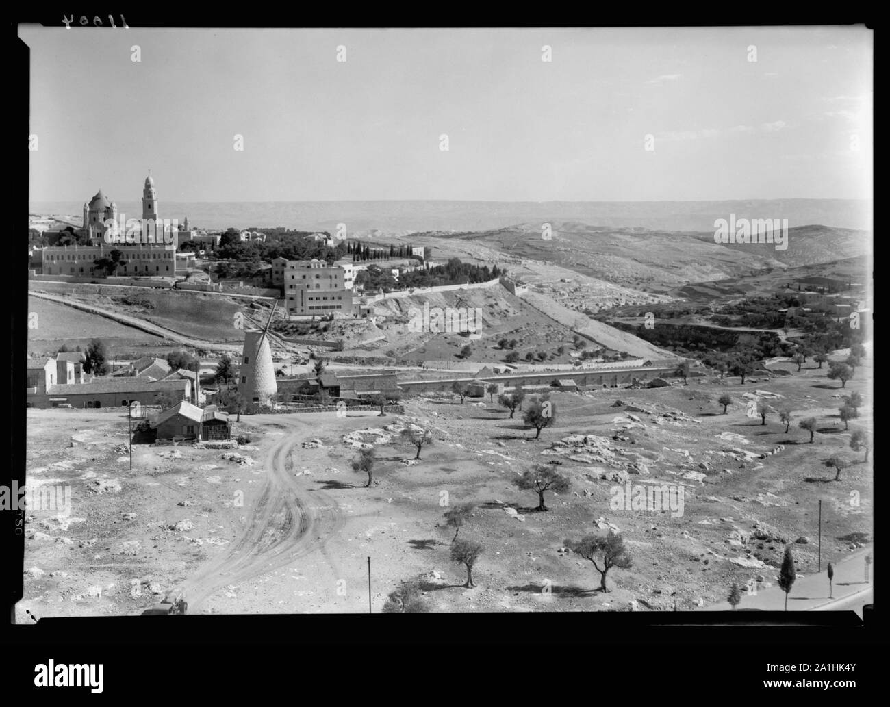 Mts. of Moab, evening scenes. Jerusalem, Scene from press bureau in ...