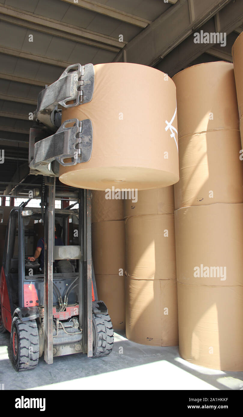 Roll Paper Factory Stock Photo - Alamy
