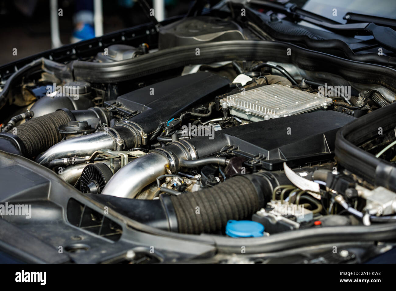 parts of the car engine. motor block. close-up Stock Photo - Alamy