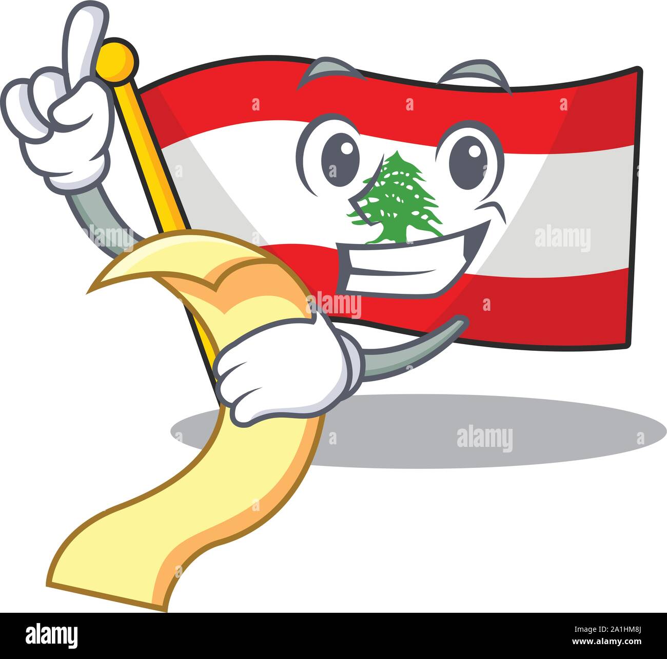 With menu flag lebanon stored in cartoon drawer Stock Vector Image ...