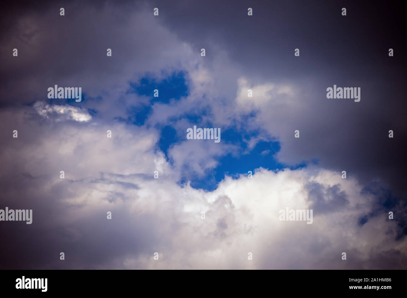 Stormy Clouds and Blue Sky Background. Design Pattern and Texture Stock ...