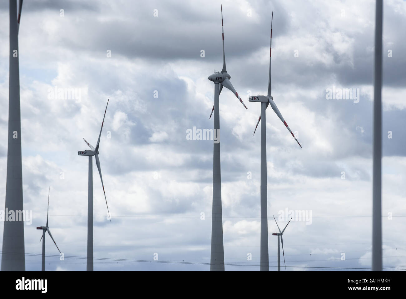 A view of wind turbines on the outskirts of Vienna Stock Photo - Alamy