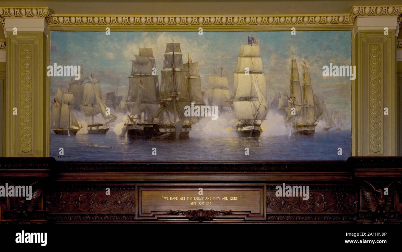 Mural Battle of Lake Erie Howard M. Metzenbaum U.S. Courthouse ...