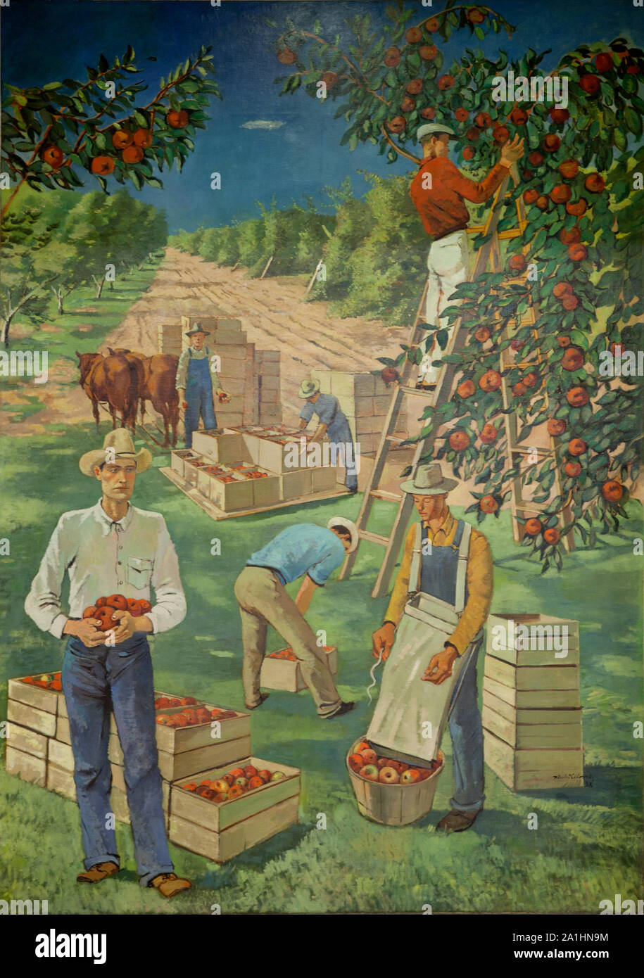 Mural Apple Industry, by Nicolai Cikovsky at the Department of Interior ...