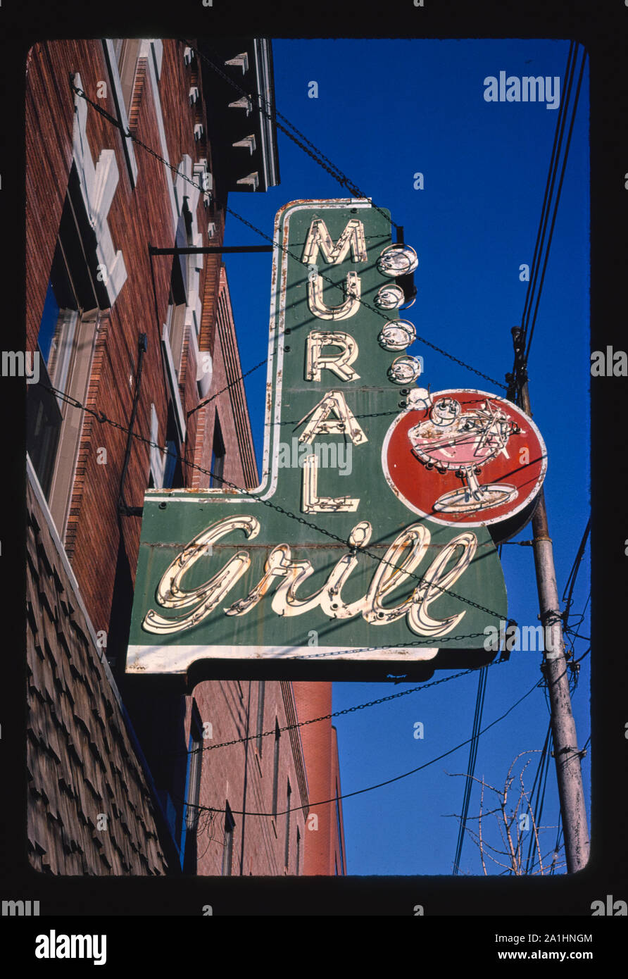 Mural grill sign hi-res stock photography and images - Alamy