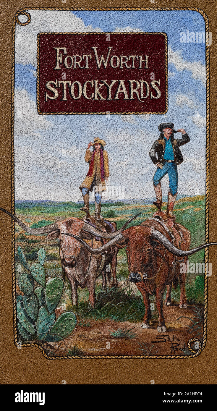 Mural by artist Stylle Read inside the Stockyards Visitor Information ...