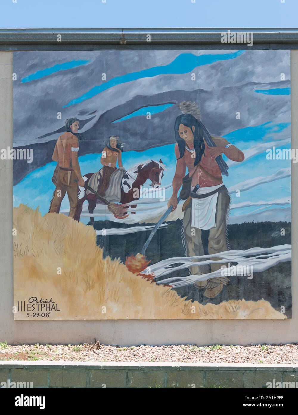 Native americans texas mural hi-res stock photography and images - Alamy