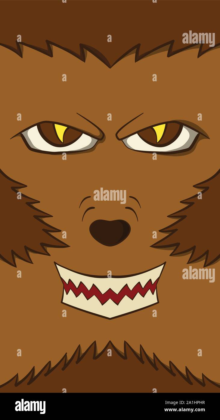 werewolf card background vector illustration can use for halloween ...