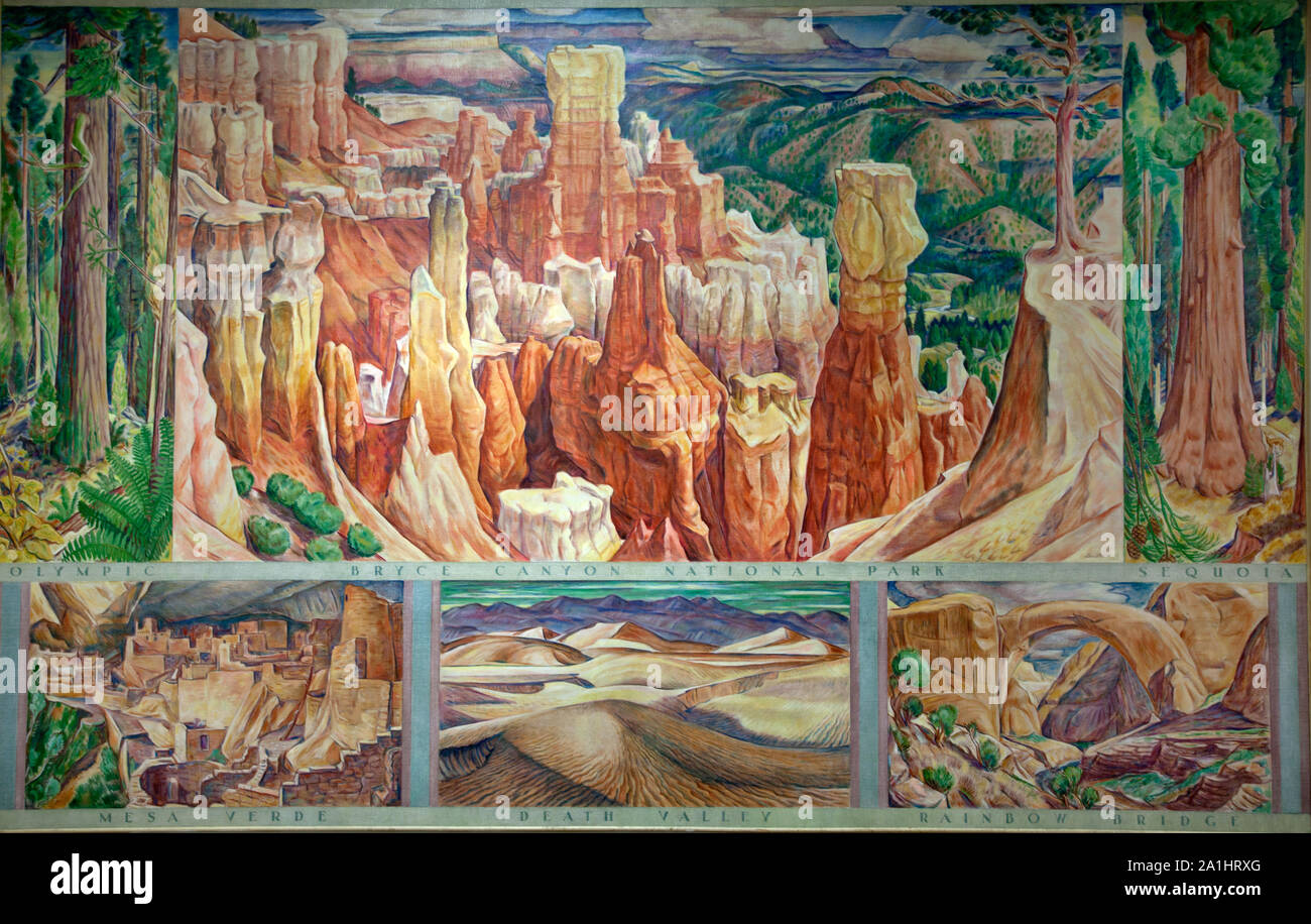 Mural: Themes of the National Parks (Olympic, Bryce Canyon National ...