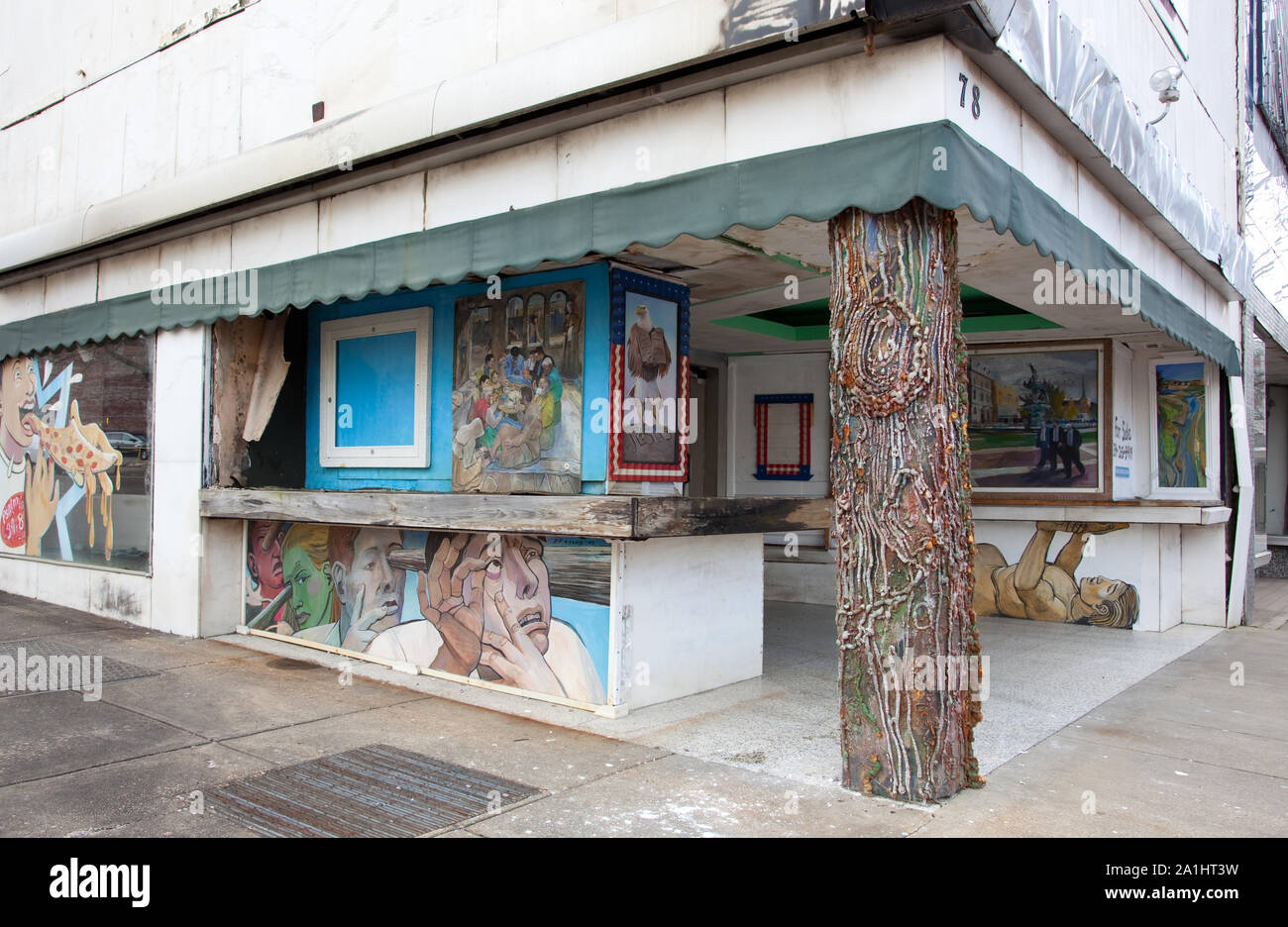 Murals are painted on abandoned building on lower Dexter Avenue in ...