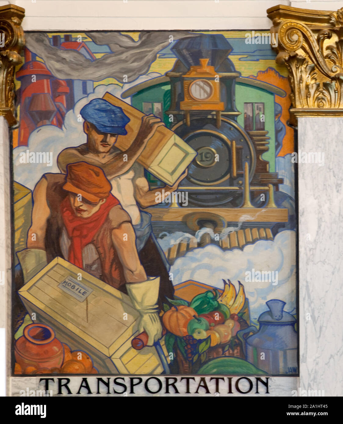 Murals by John Augustus Walker on permanent display in the Museum of ...