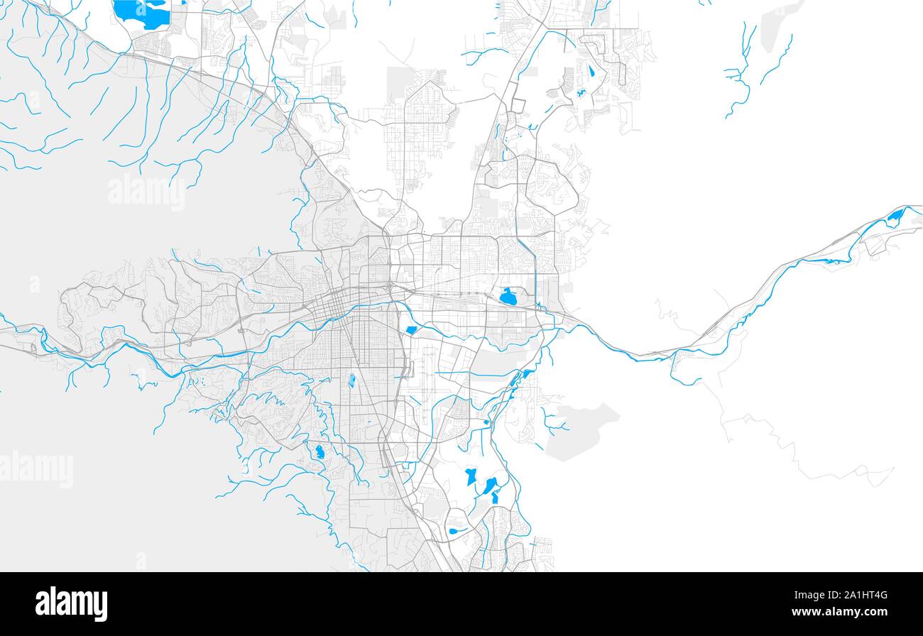 Rich detailed vector area map of Sparks, Nevada, USA. Map template for ...