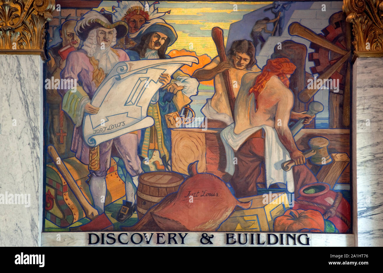 Murals by John Augustus Walker on permanent display in the Museum of ...