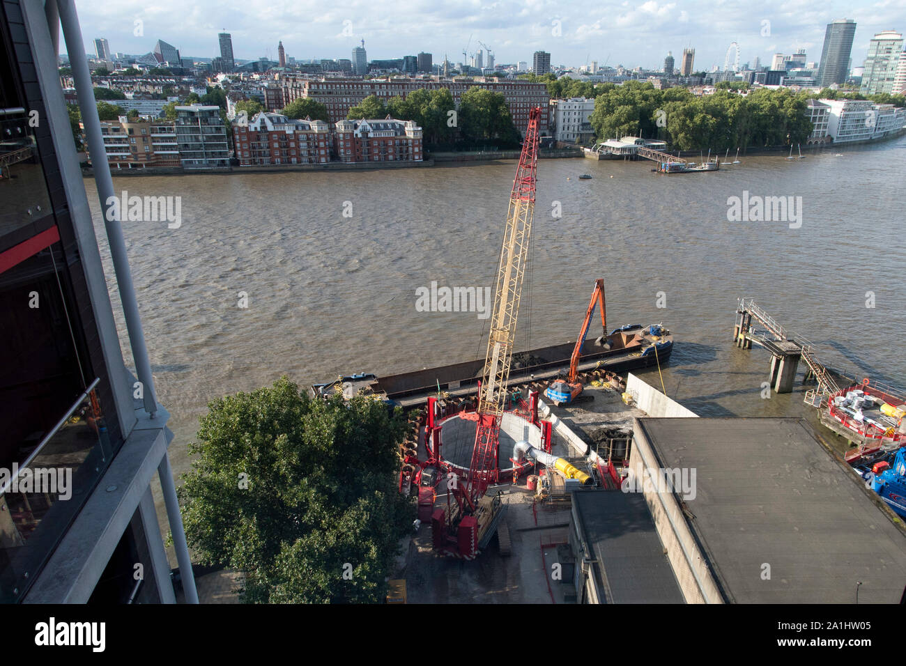 Thames Tideway Super Sewer site by Heathwall Pumping Station on the ...