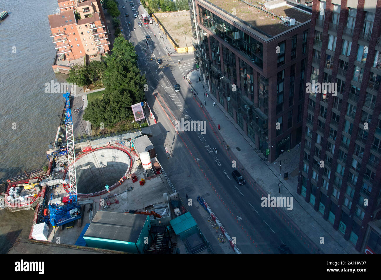 Thames Tideway Super Sewer site by Heathwall Pumping Station on the ...