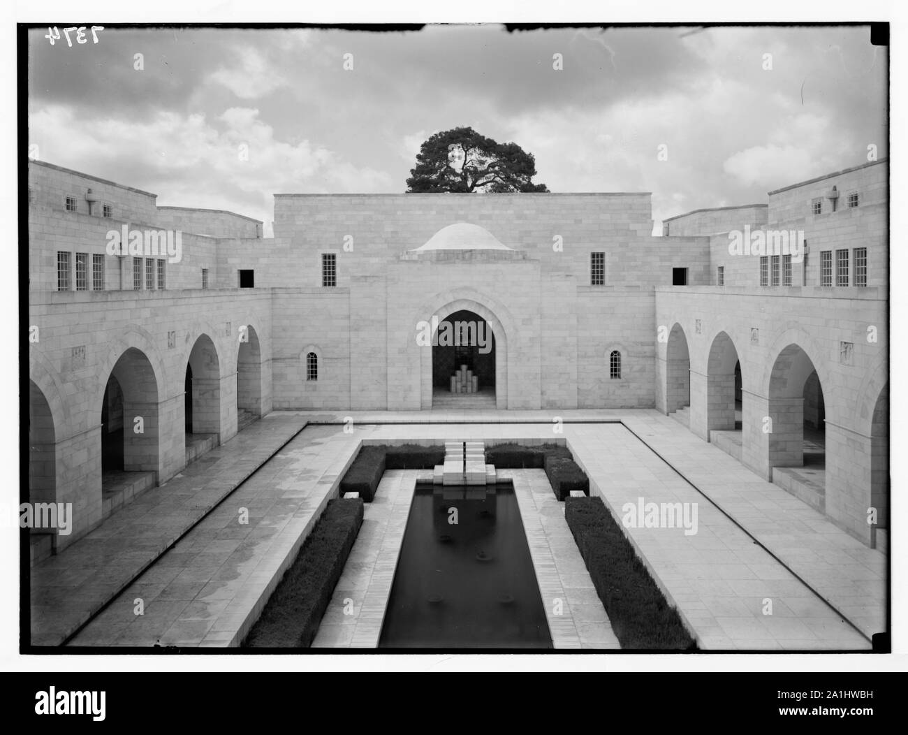 Museum (Rockefeller) in Jerusalem. Museum. Inner court with pool ...