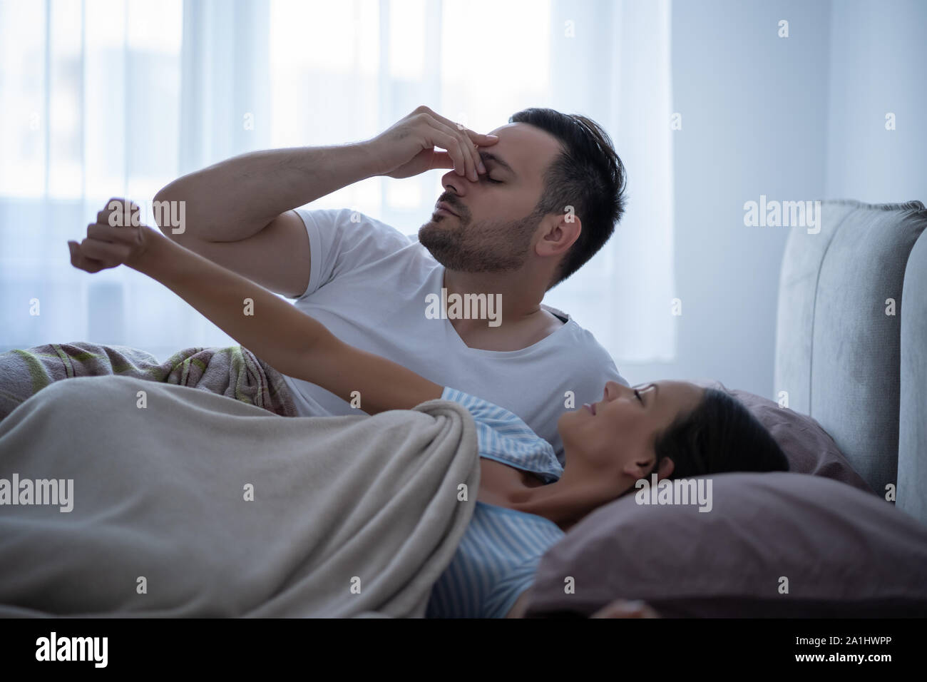 Husband and wife bed hi-res stock photography and images - Alamy