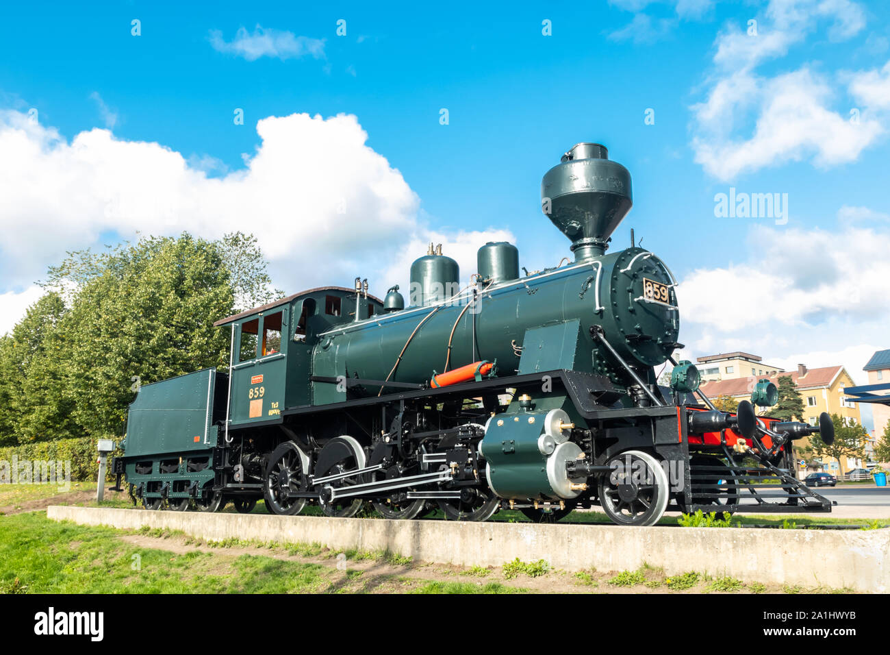 Kouvola, Finland - 22 September, 2019: Old steam locomotive as an ...
