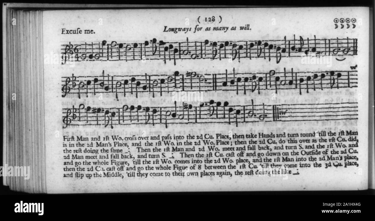 Musical notations with detailed dancing instructions Stock Photo - Alamy