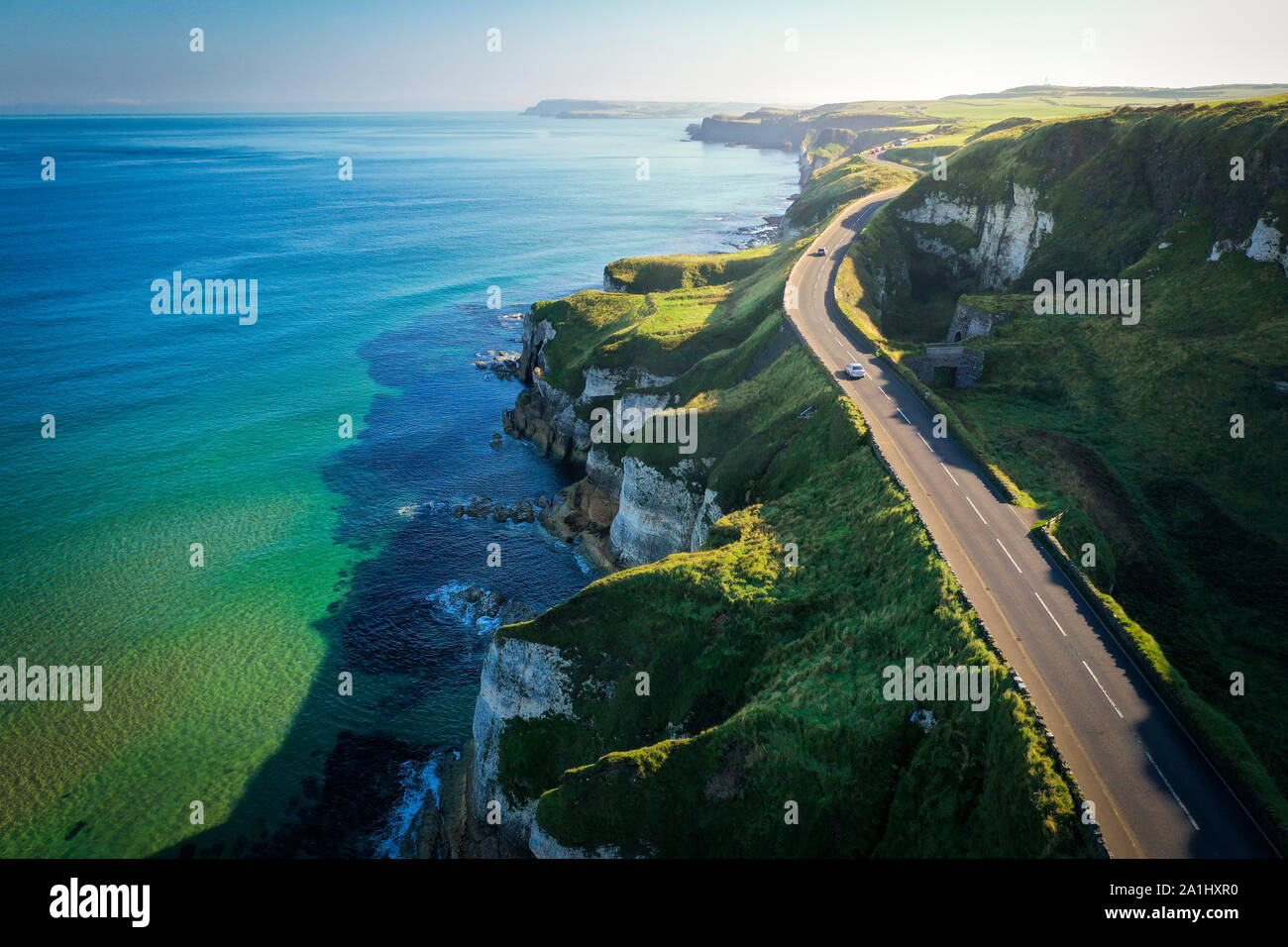 Aerial of Whiterocks beach, Portrush, County Antrim Stock Photo - Alamy