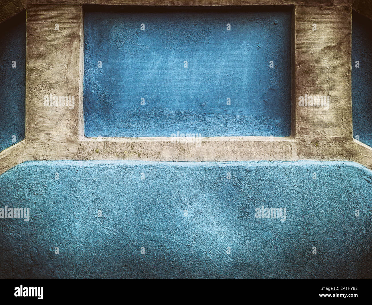 Old and rough plaster in complementary colors Stock Photo - Alamy