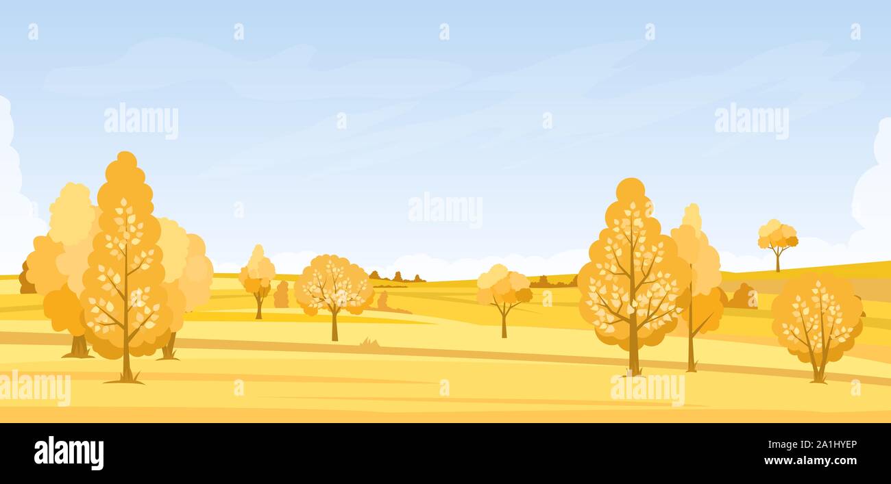 Fall fields Stock Vector Images - Alamy