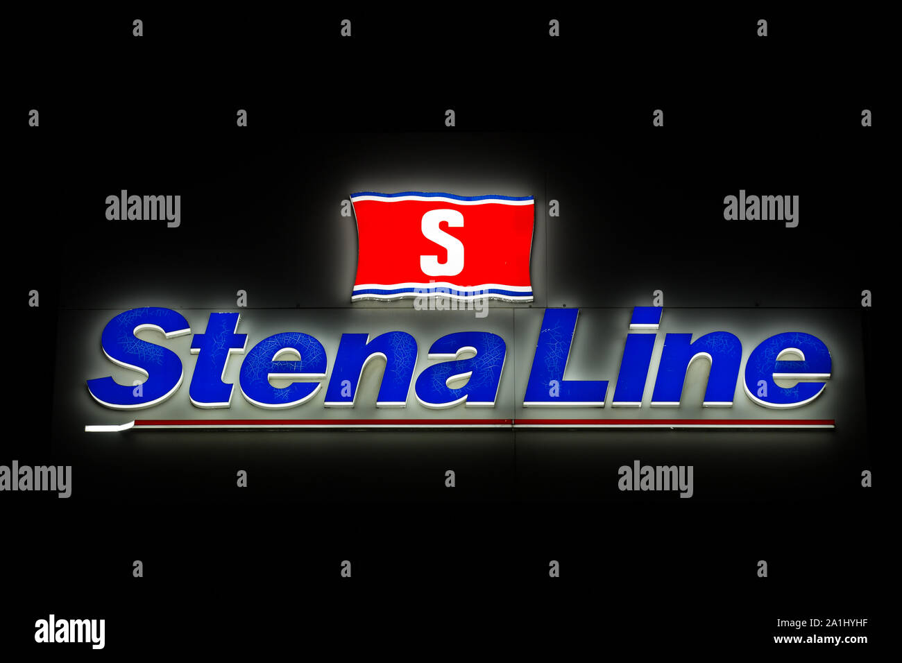 Stena Line logo seen in Gothenburg Stock Photo - Alamy