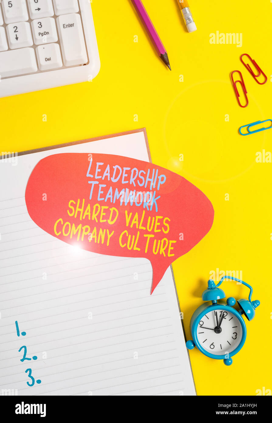 Conceptual hand writing showing Leadership Teamwork Shared Values ...