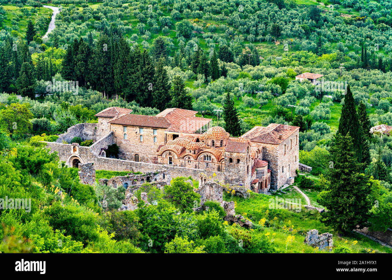 Saint Dimitrios Orthodox Metropolis at Mystras in Greece Stock Photo ...