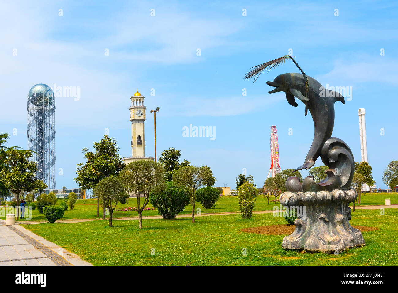 Batumi, Georgia - May 2, 2017: City panoramic landscape with Chacha ...