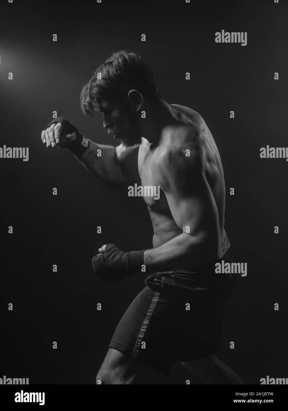 Shadow boxing Black and White Stock Photos & Images - Alamy