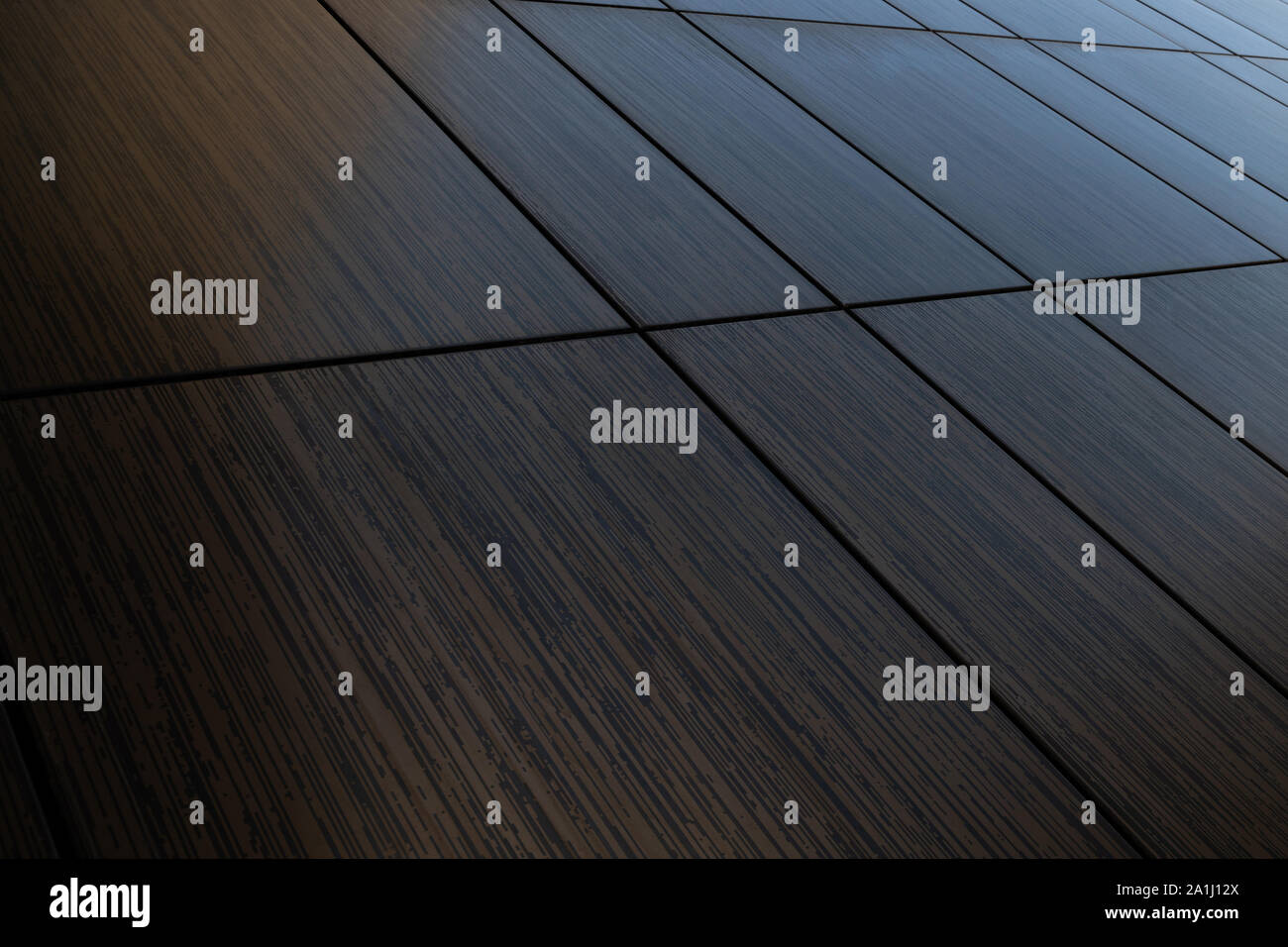 Diagonal view of dark brown venge tile wall surface, wood imitation ...