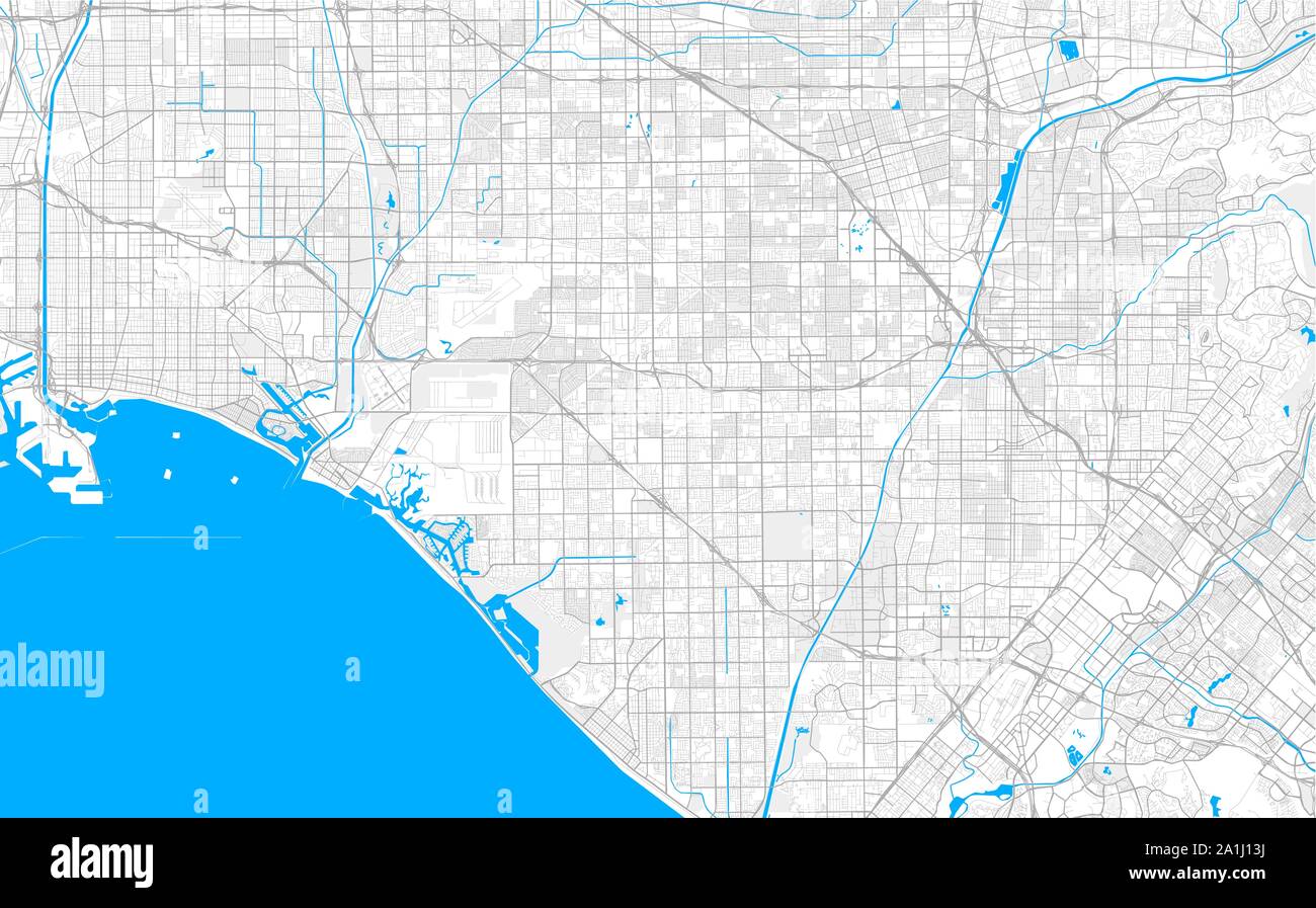 Rich detailed vector area map of Westminster, California, USA. Map ...