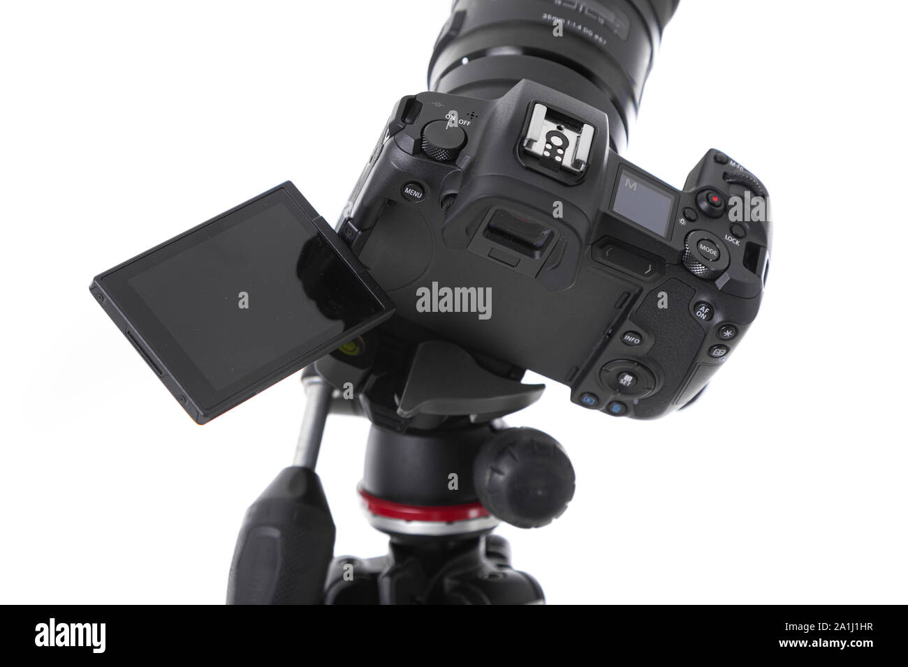 Close-up of screen of modern black camera device isolated Stock Photo ...