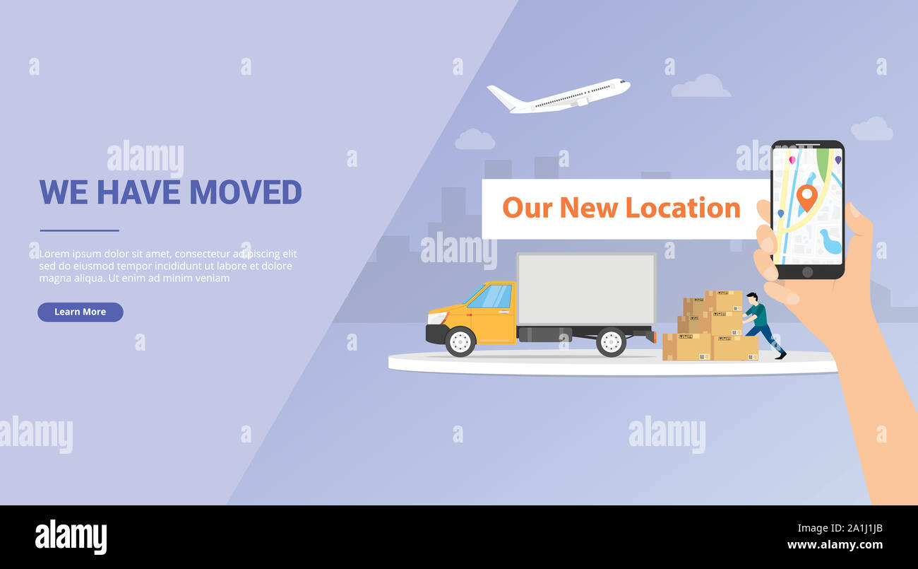 we have moved or moving business company for website template or banner ...
