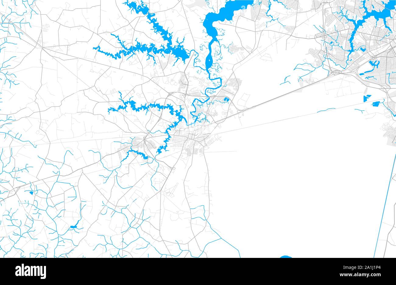 Rich detailed vector area map of Suffolk, Virginia, USA. Map template ...