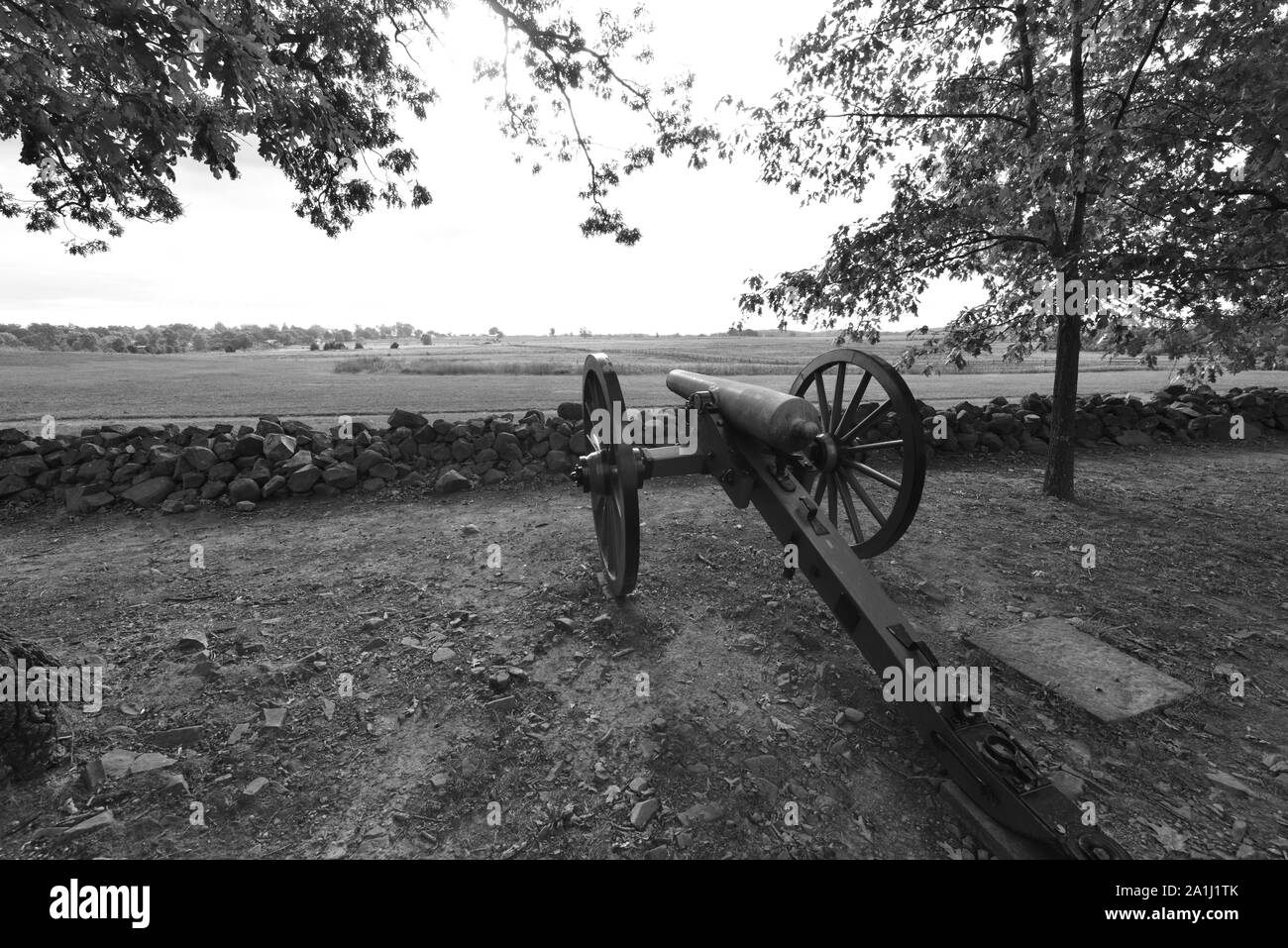 Cemetery Ridge a battleground of the American Civil war at Gettysburg ...