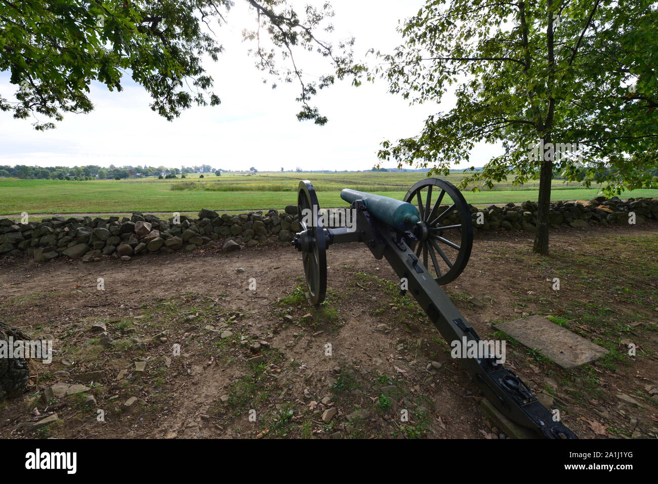 Cemetery Ridge a battleground of the American Civil war at Gettysburg ...