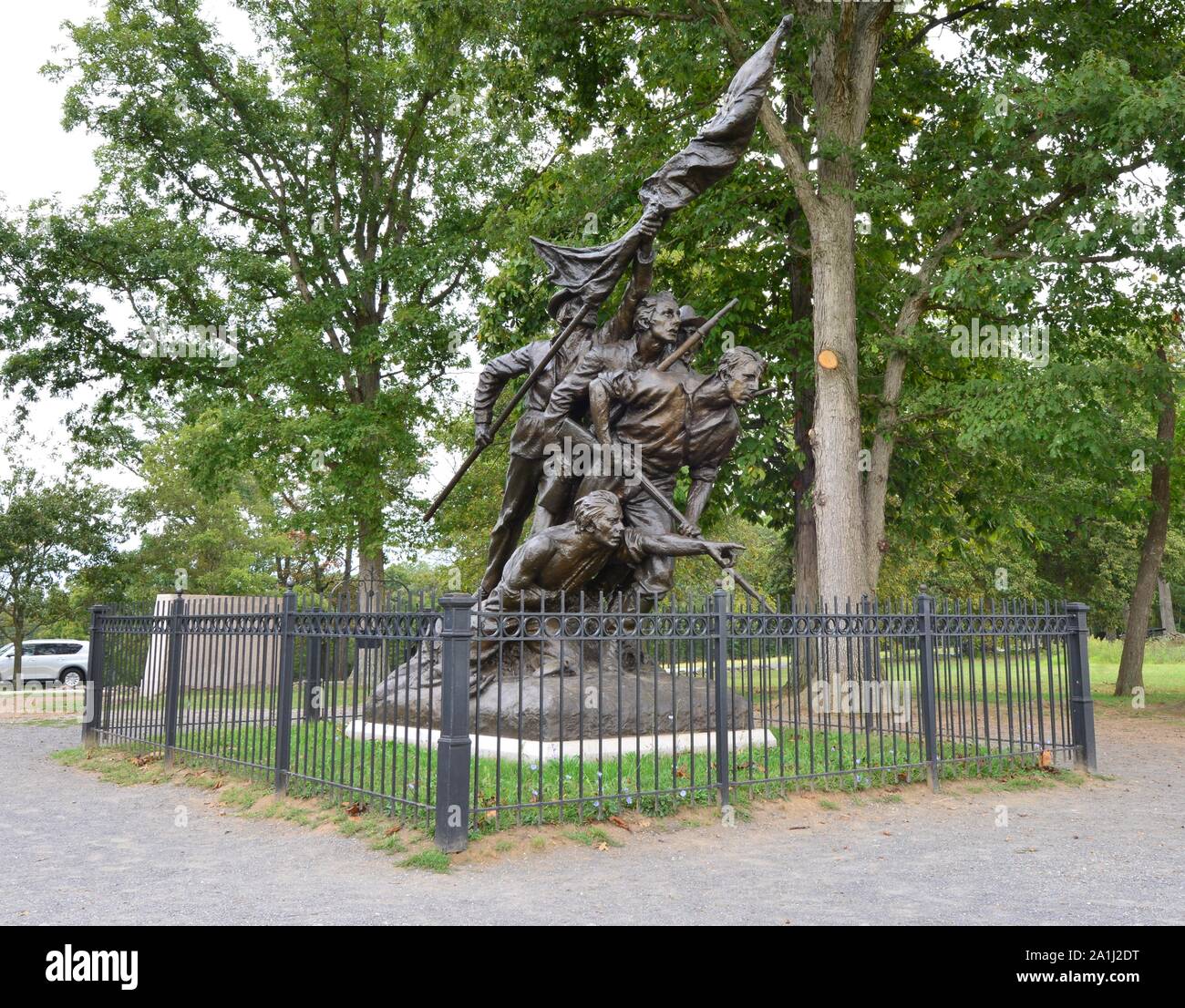 Gettysburg memorial at the site of the battle that took place from July ...