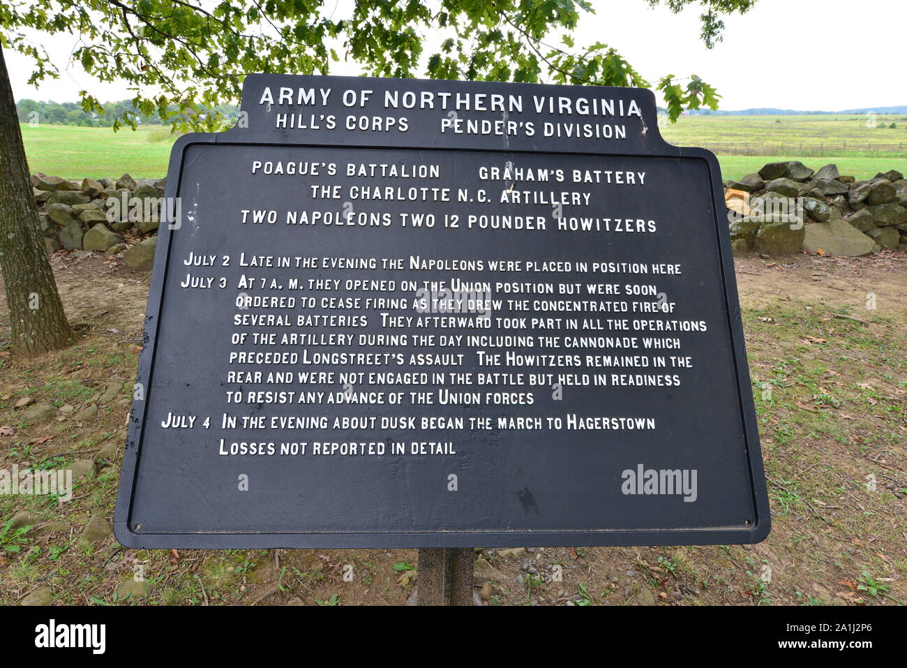 Gettysburg memorial at the site of the battle that took place from July ...