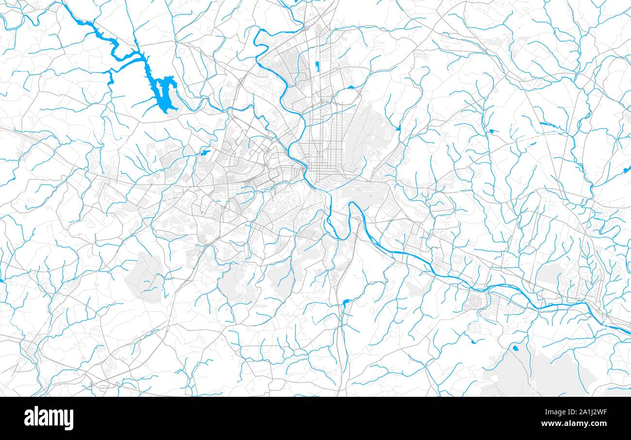 Rich detailed vector area map of Reading, Pennsylvania, USA. Map ...