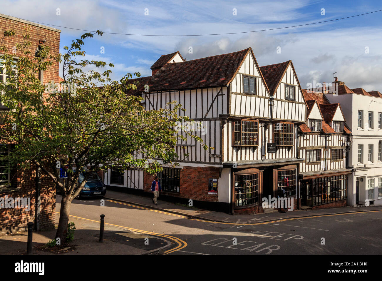 market town centre of Bishops Stortford, on the River Stort, high ...